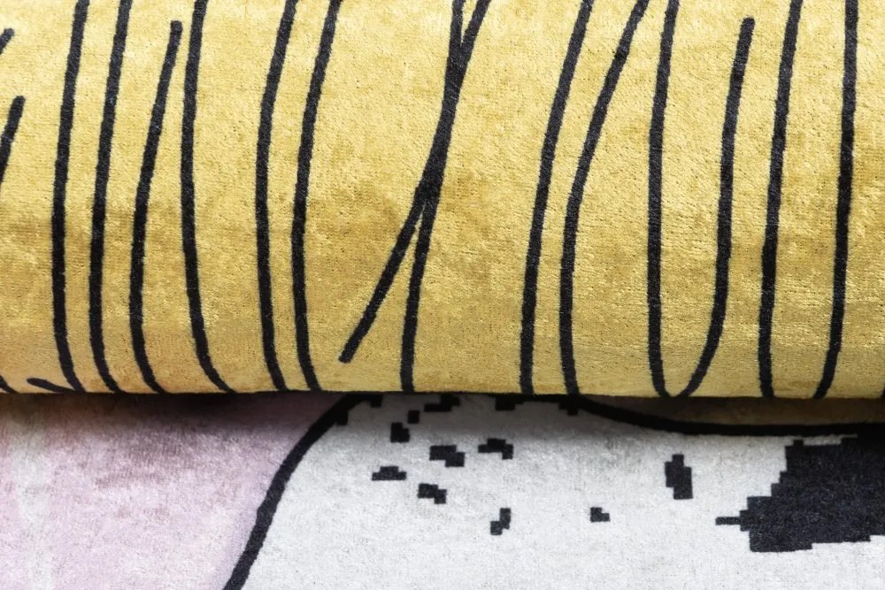 Dětský koberec do dívčího pokoje se slečnou a kočičkou Šířka: 120 cm | Délka: 170 cm