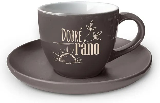 HD Kafetearie Espresso hrneček s podšálkem Dobré ráno Kafetearie