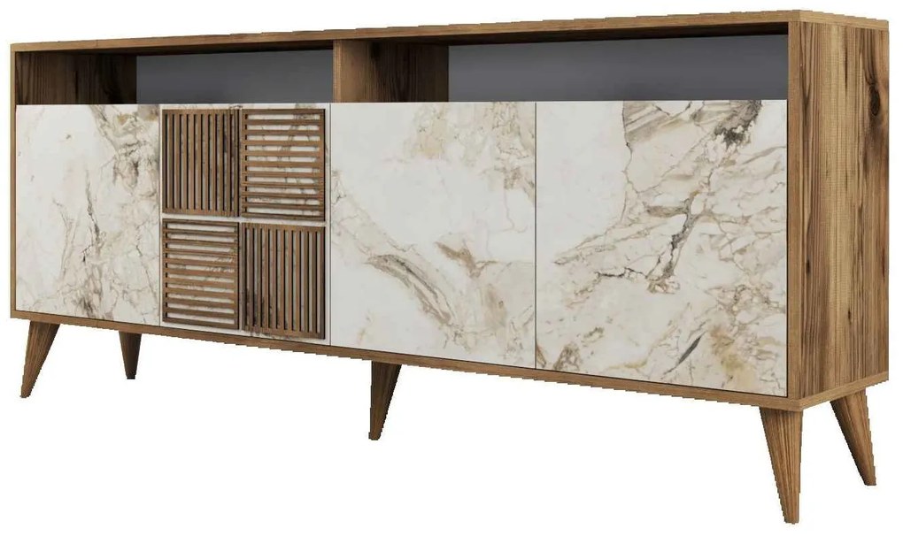 Designová komoda Cadelaria 180 cm vzor bílý mramor