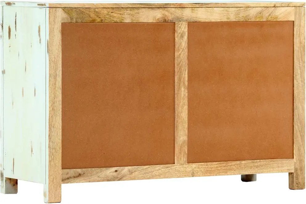 Příborník světle modrý 110x35x70 cm masivní mangovníkové dřevo 247763