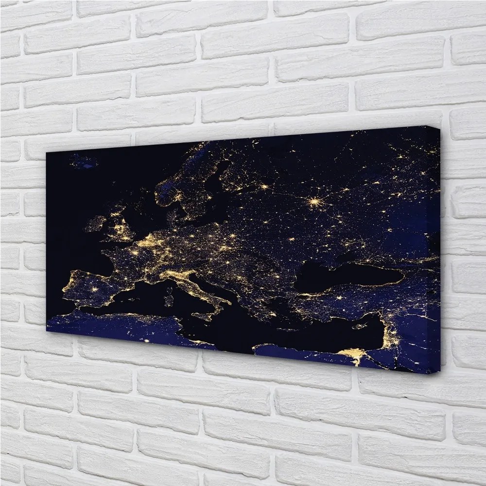 Obrazy na plátně sky mapa světle 100x50 cm