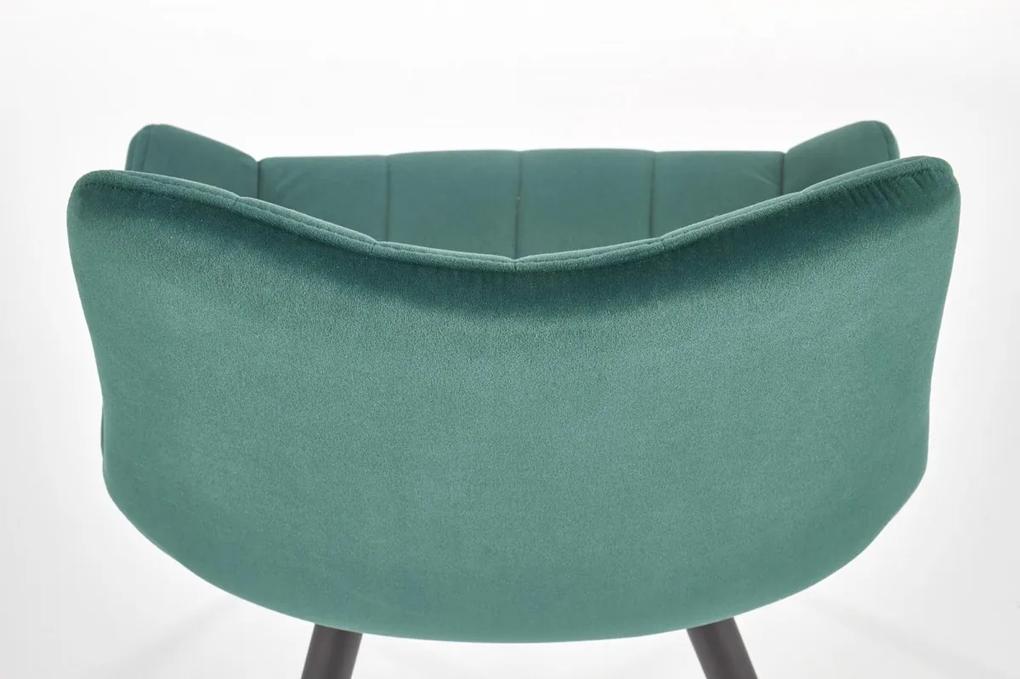 Designová židle Minna tmavě zelená