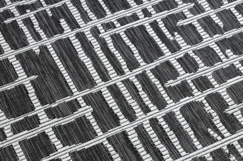 Dywany Łuszczów, Kusový koberec Sion Sisal Trellis 22144 black/ecru – na ven i na doma, 80x150, šedá, chodba / předsíň