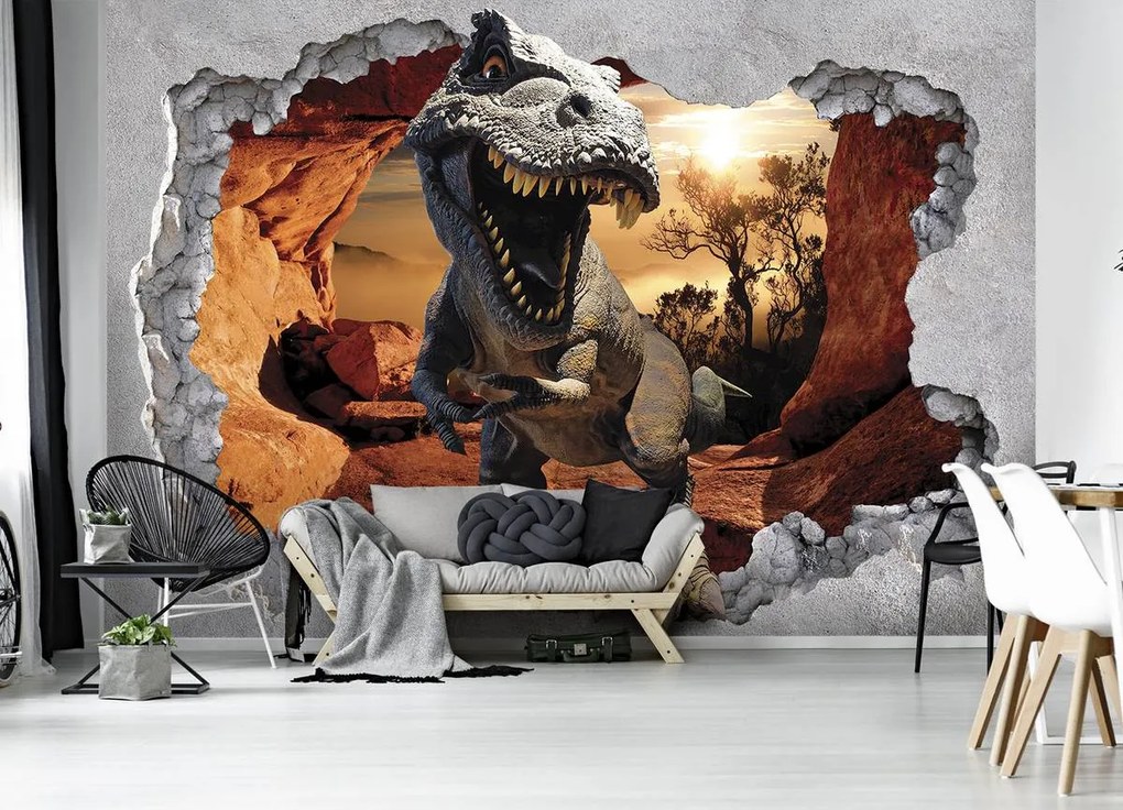 Fototapeta - Díra - dinosaurus (152,5x104 cm)