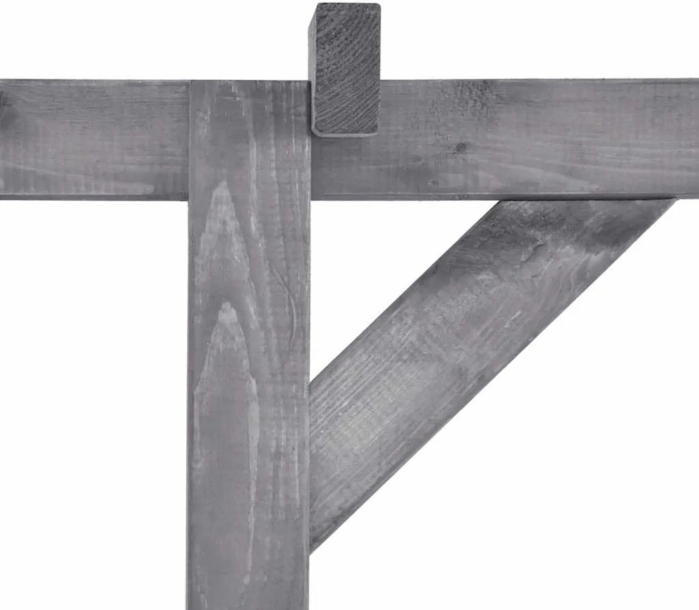 Zahradní pergola šedá 200 x 40 x 205 cm impregnovaná borovice 313567