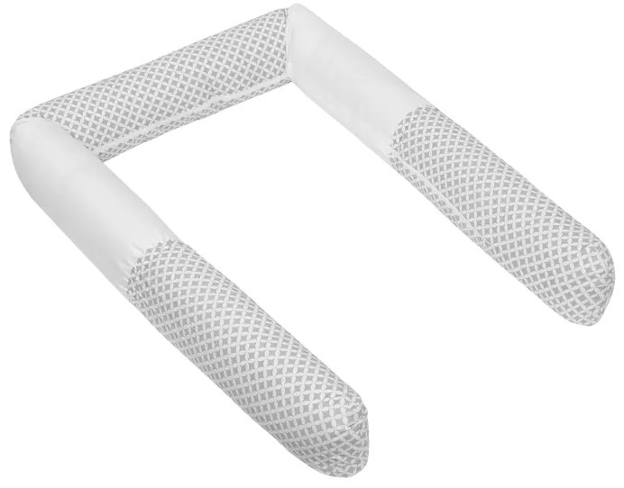 Bellatex Mantinel do postele VÁLEC průměr 16x280 cm Kosočtverec  šedá, bílá