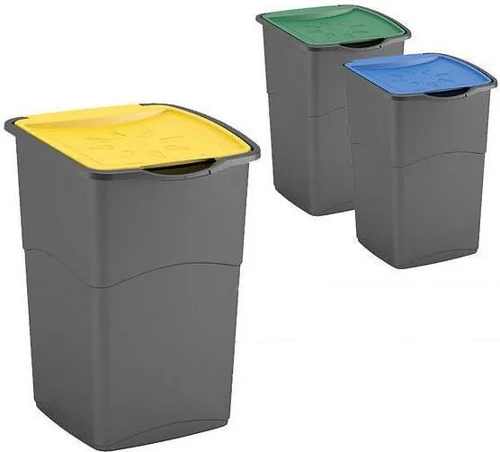 Sada odpadkových košů na tříděný odpad KORAL 3x47 l