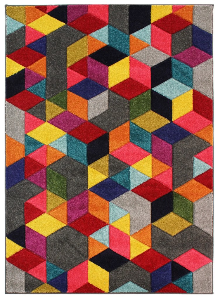 Flair Rugs, Kusový koberec Spectrum Dynamic Multi, 120x170, vícebarevná, ložnice