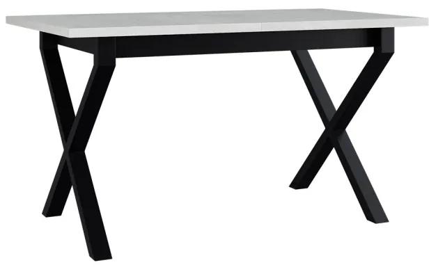 Rozkládací stůl Elarno 80 x 140/180 I, Barva dřeva: dub grandson - L, Barvy nožiček: černý kov