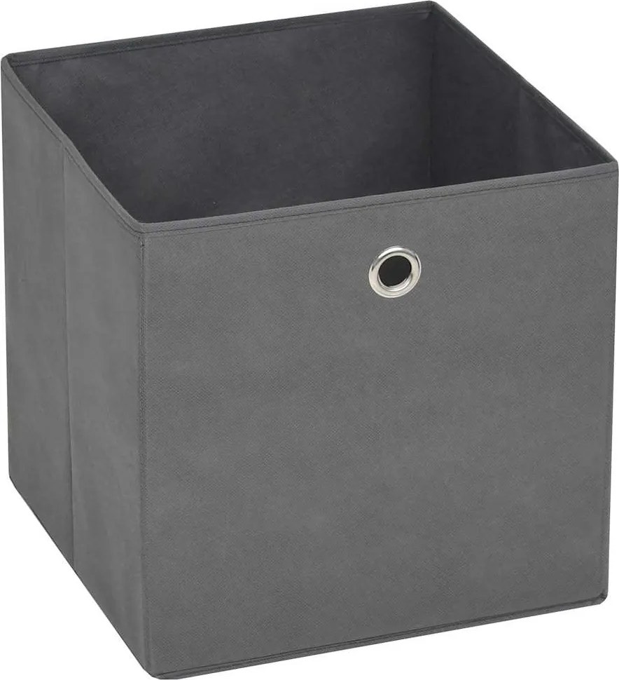 Úložné boxy 10 ks netkaná textilie 28 x 28 x 28 cm šedé 325193