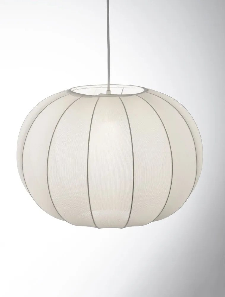 Matně bílé látkové závěsné svítidlo ø 50 cm Delina – Nova Luce