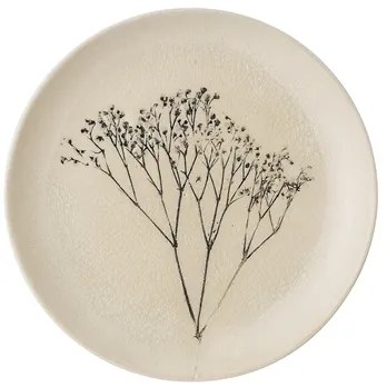 Keramický talíř s ilustrací luční květiny
