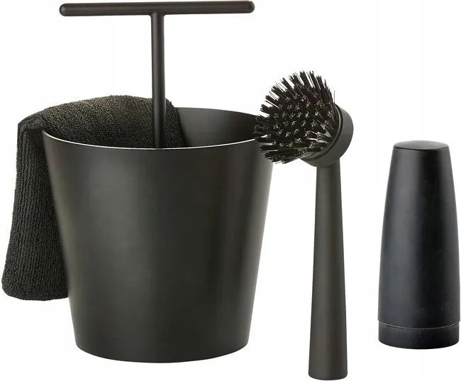 Organizér na mytí nádobí Zone Puck Bucket, černá matná barva