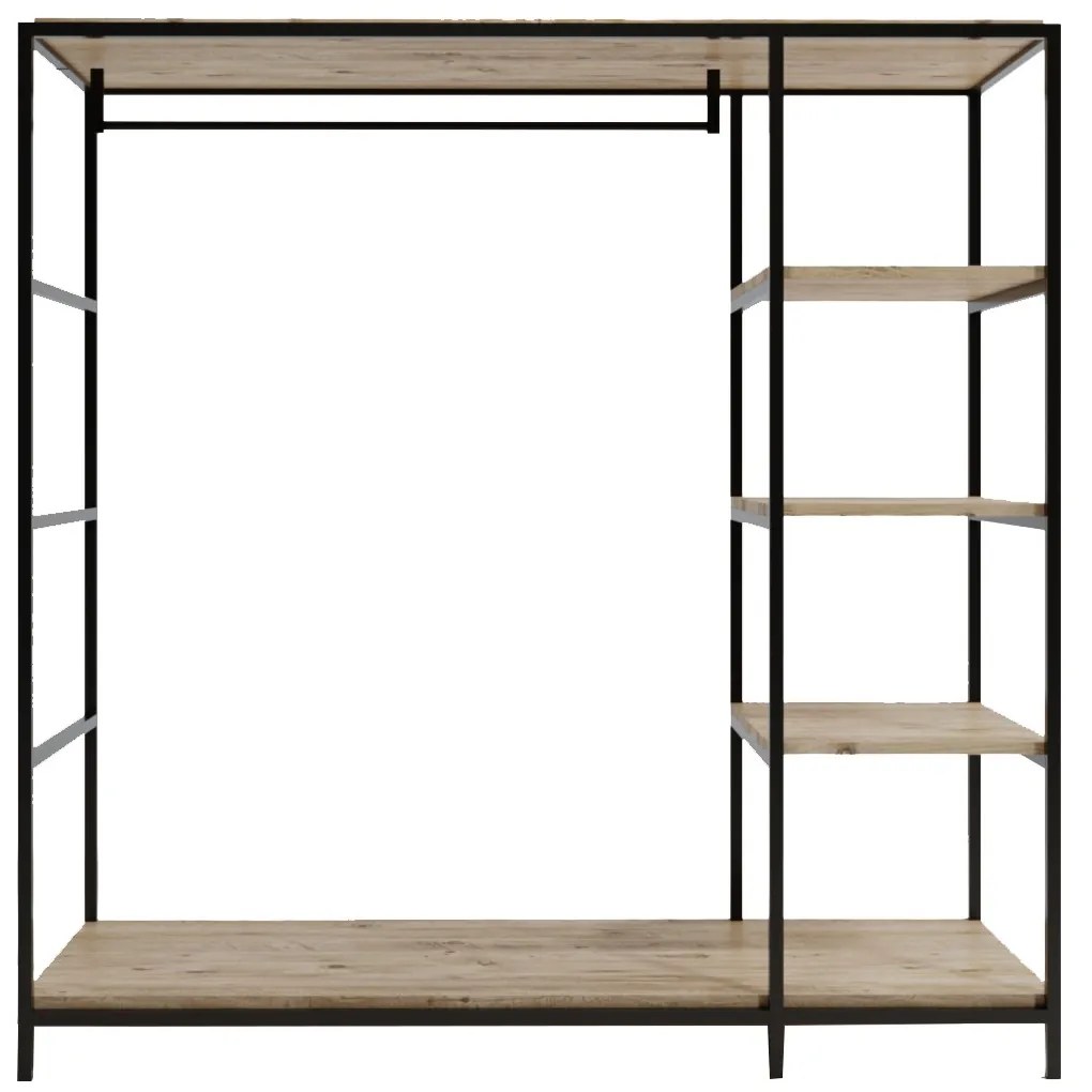 Kalune design Otevřená šatní skříň AMBERG 180x180 cm