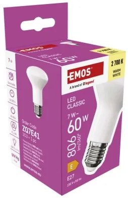 Emos lighting LED žárovka Classic R63 / E27 / 7 W  (60 W) / 806 lm / teplá bílá 1525733294