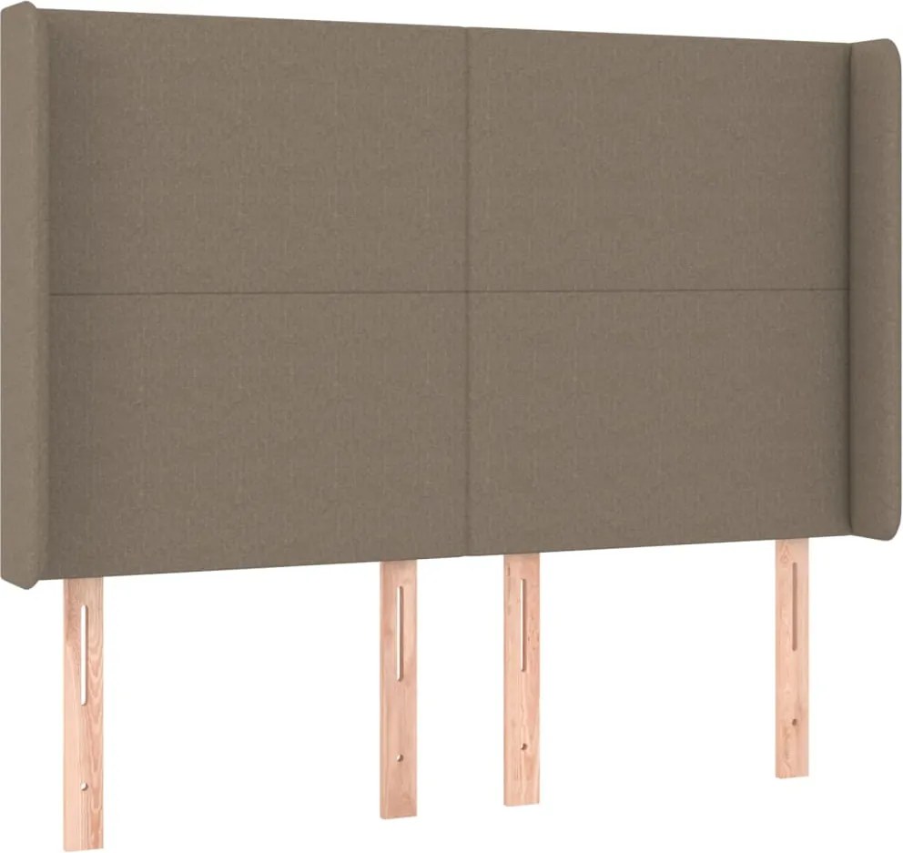 Box spring postel s matrací a LED taupe 140x200 cm textil 3138161
