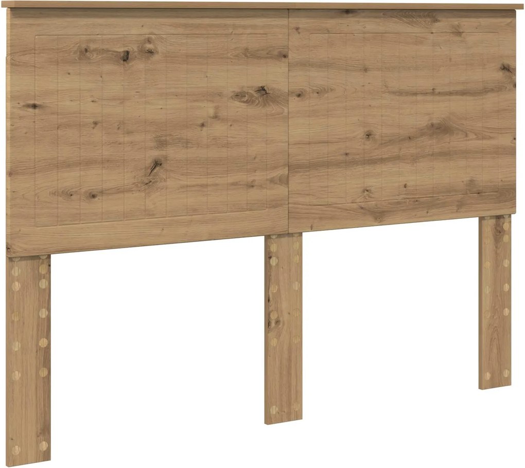 Rám postele Umělecký dub 140 x 190 cm Masivní borové dřevo 3411018