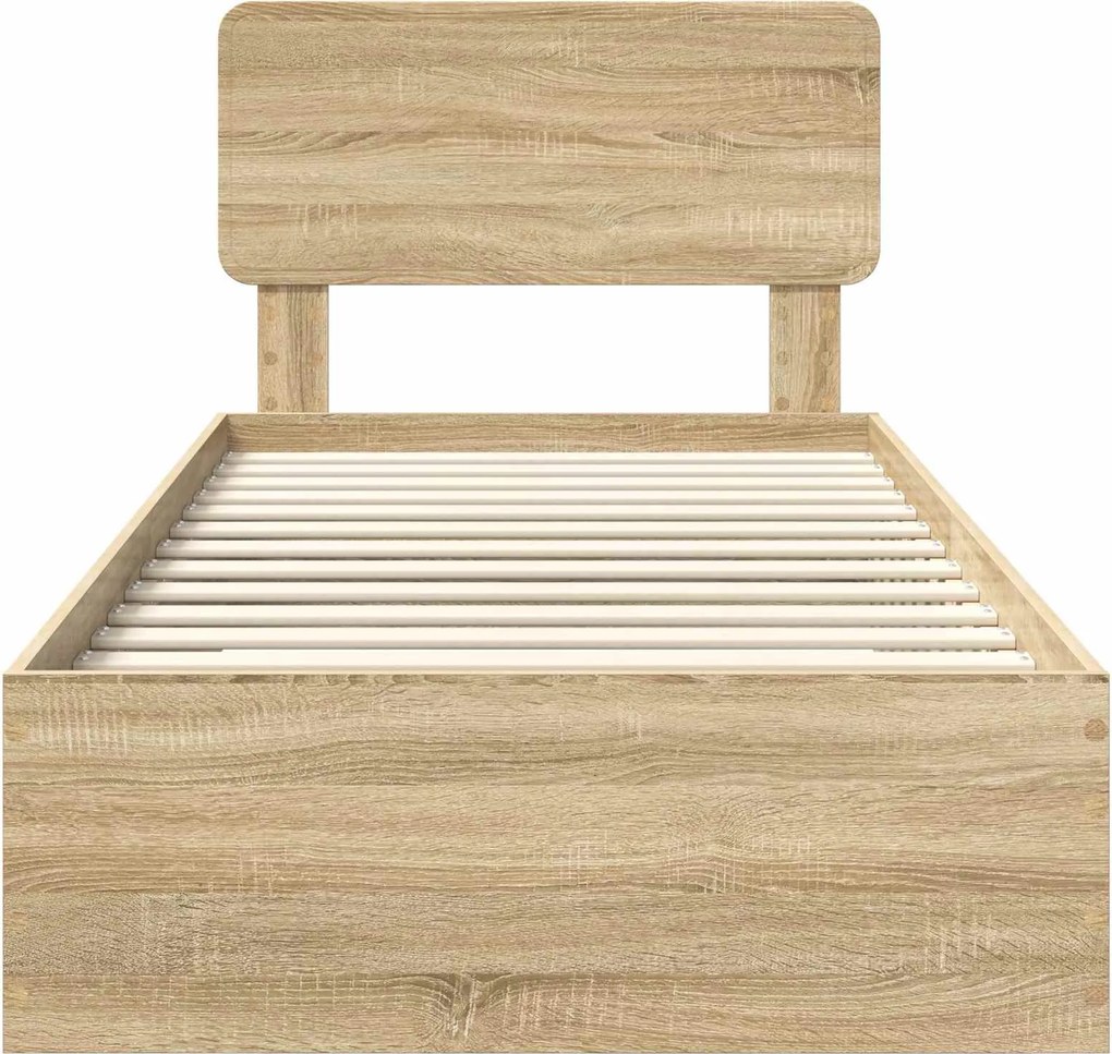Rám postele se zásuvkou Sonoma dub 90 x 190 cm Kompozitní dřevo 3412429