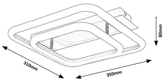 Rabalux 6996 - LED Přisazený lustr FANDRAL LED/33W/230V