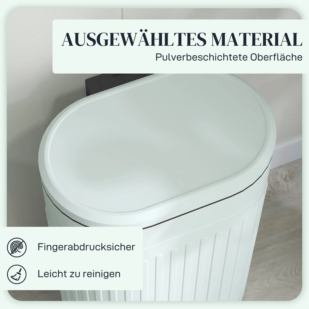 HOMCOM Koš na odpadky 30 l pedálový koš s víkem nožní pedál vyjímatelný vnitřní koš s funkcí soft-close 36,5 x 31,2 x 60,8 cm, zelený