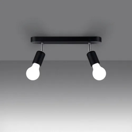 Stropní svítidlo SOLLUX FORNES 2 černé E27 2x60W bez žárovky SL.1121