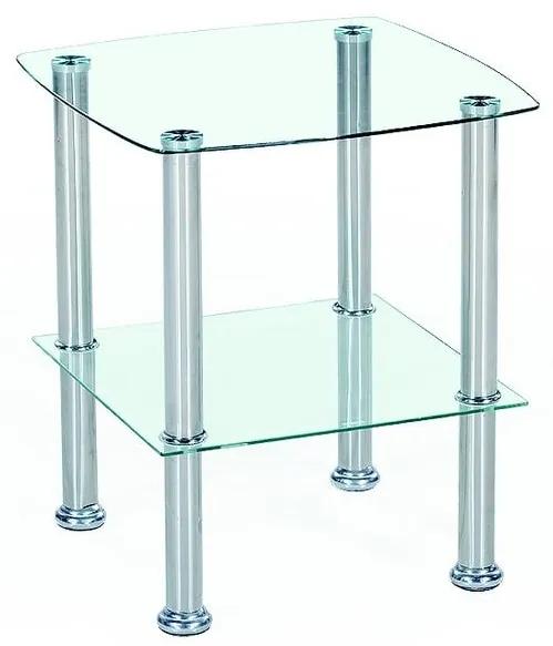 Halmar Konferenční stolek CANARIA, bezbarvé sklo