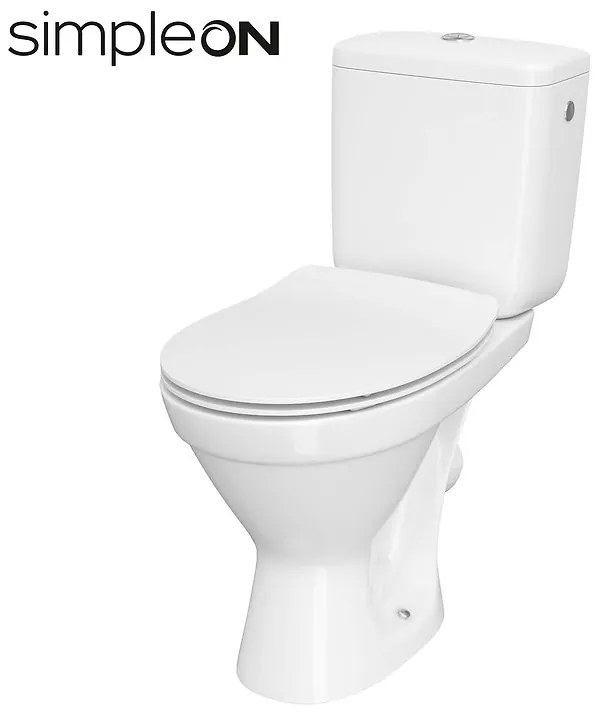 Cersanit Carsania II CleanOn WC kombi + pomalu padající sedátko, zadní odpad, 3/6l, K11-2340
