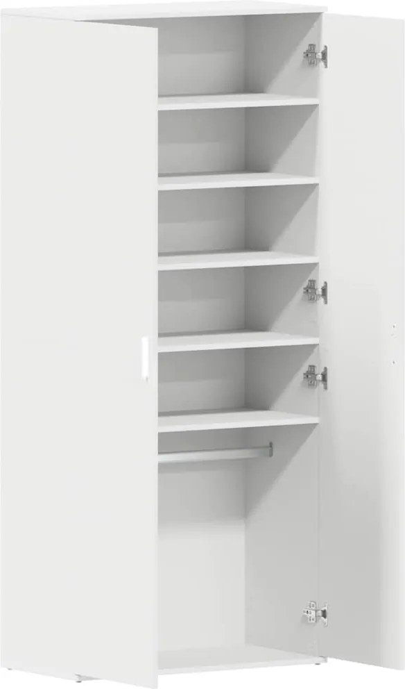Skříň na obuv 80 x 39 x 178 cm Kompozitní dřevo Bílá 3333866