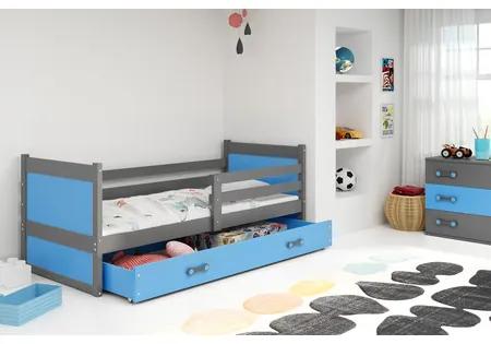 Dětská postel RICO 90x200 cm Modrá Bílá