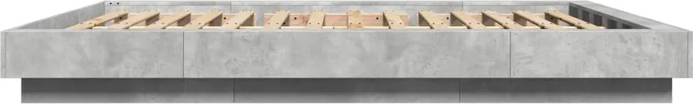 Rám postele betonově šedý 150 x 200 cm kompozitní dřevo 3281185