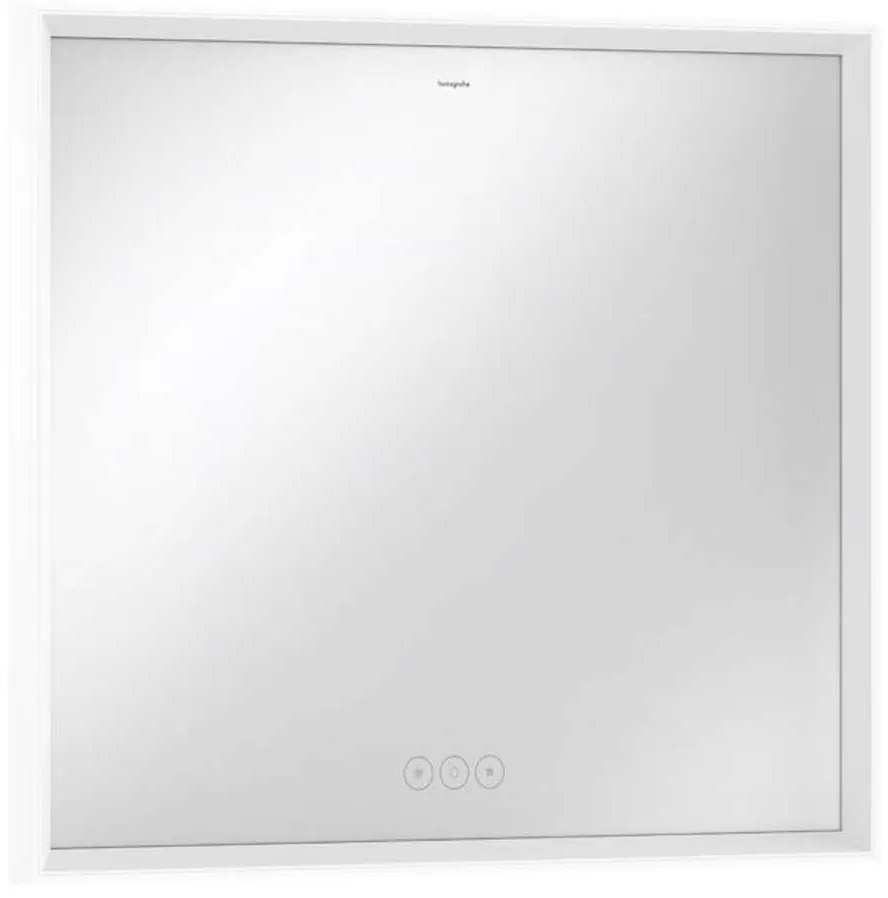 Hansgrohe Xarita E - Zrcadlo s LED osvětlením a vyhříváním, 80x70 cm, dotykový senzor, matná bílá 54987700