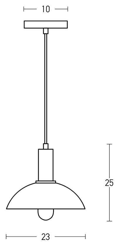 Zambelis 180052 závěsné svítidlo černé, 1xE27, ø23cm