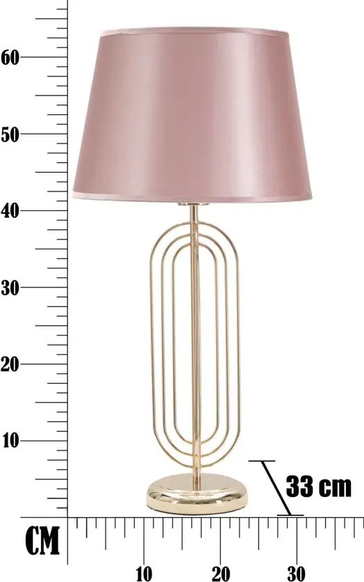 Stolní lampa Krista 64 cm růžovo-zlatá