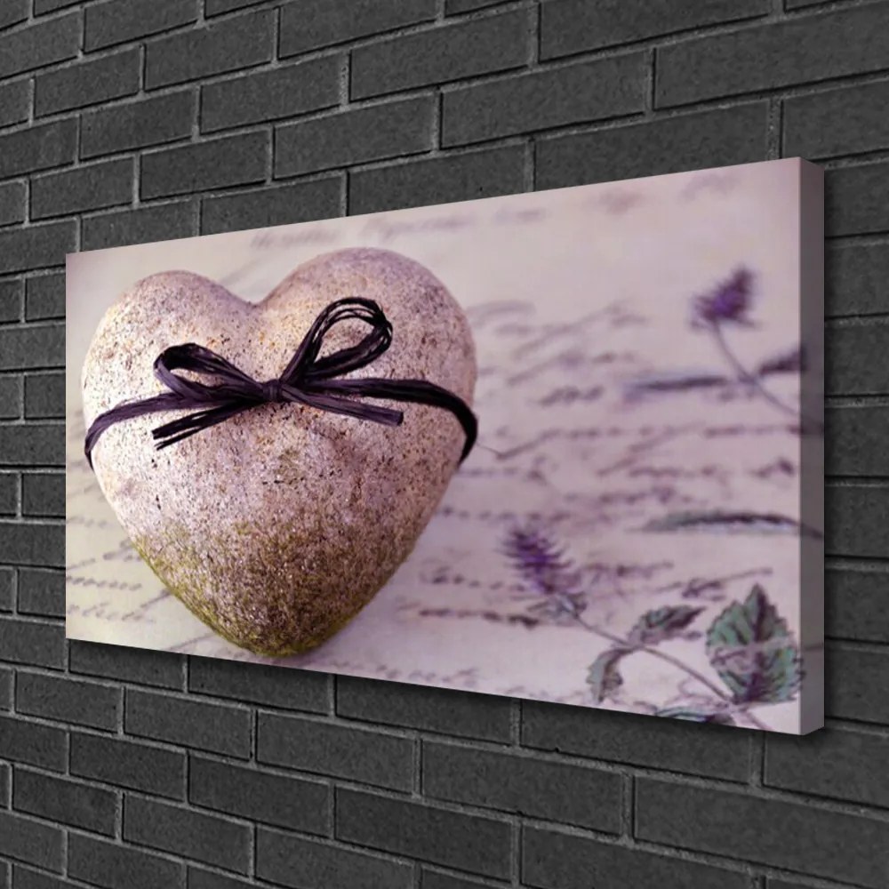 Obraz na plátně Srdce Kámen Umění 120x60 cm
