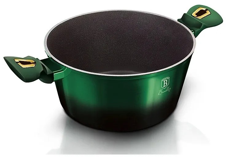 BERLINGERHAUS Kastrol s poklicí a titanovým povrchem 28 cm Emerald Collection BH-6059