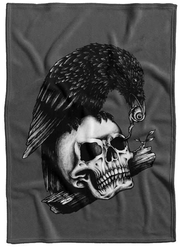 Deka Crow and skull (Podšití beránkem: NE)