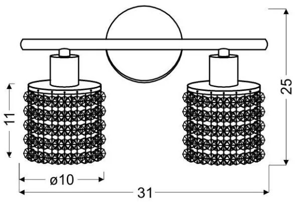 Nástěnné svítidlo ROYAL 2xG9/40W/230V