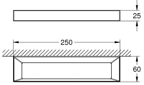 GROHE 40766000 - Držák na ručníky SELECTION CUBE 25 × 6 × 1,5 cm lesklý chrom
