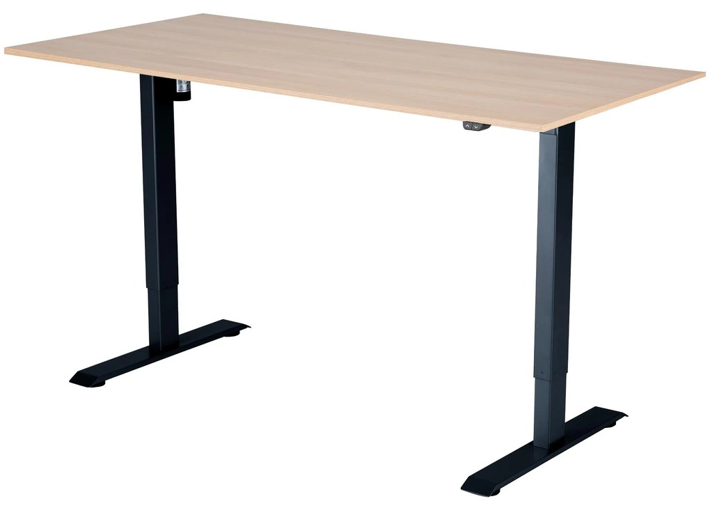 Polohovací stůl Liftor 2segmentové nohy černé,   deska 1600 x 800 x 18 mm dub sorano