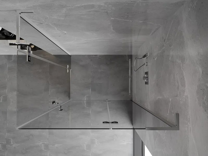 Mexen Mist-H L Duo, 2-křídlý ​​sprchový kout 70 x 115 cm, čiré sklo, chromový profil, 8A5L-070L-115P-01-00