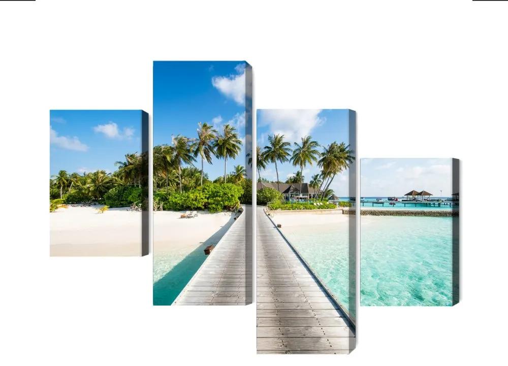 Vícedílný obraz Pohled Na Tropický Ostrov Nedostatek Nedostatek Plátno Canvas 160x100