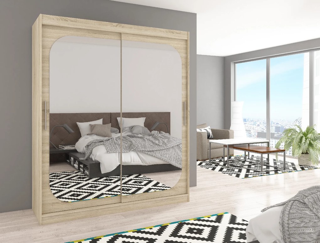 ADRK Furniture Posuvná skříň s zrcadlem ARIZONA 180 ADRK-SW-ARI-S-180