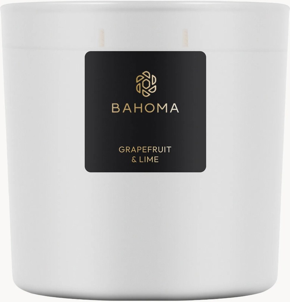 Ručně vyrobená vonná svíčka se třemi knoty Grapefruit & Lime (grep, limetka, gardénie a pačule)