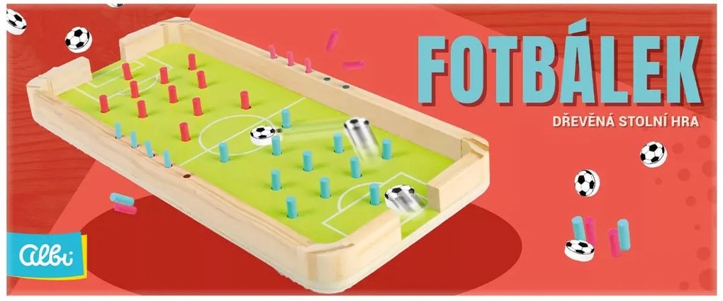 ALBI DŘEVO Fotbálek Dřevěná stolní hra *SPOLEČENSKÉ HRY* alaxd57009