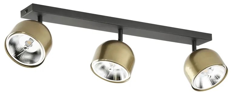 TK LIGHTING Bodový lustr - ALTEA 3426, 230V/12W/3xGU10 AR111, černá/zlatá