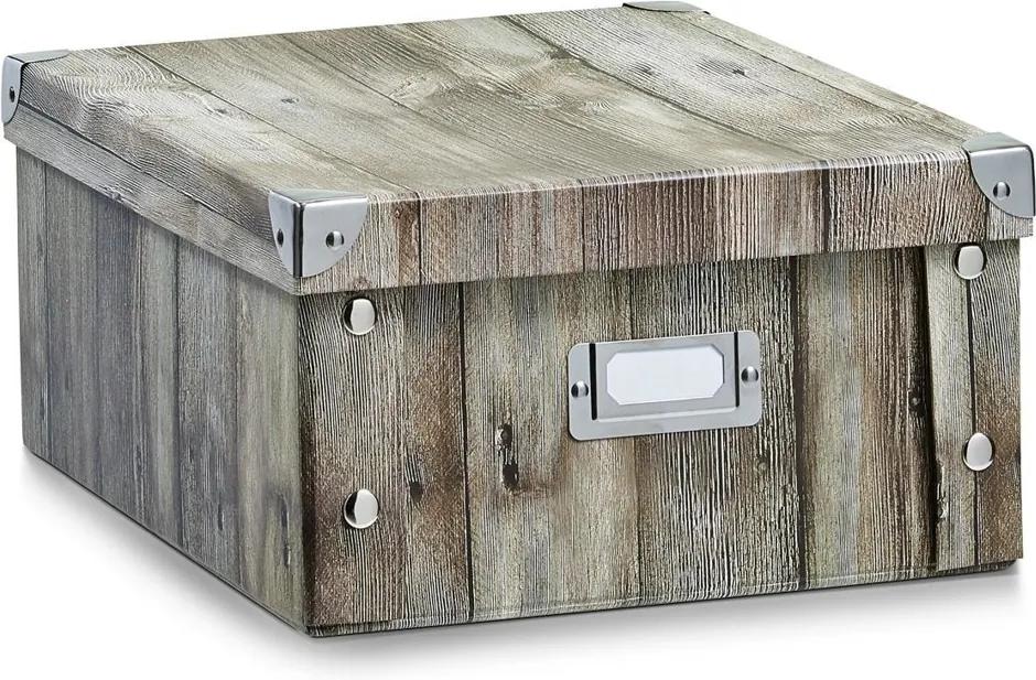 Box pro skladování, WOOD, 31x26x14 cm, ZELLER