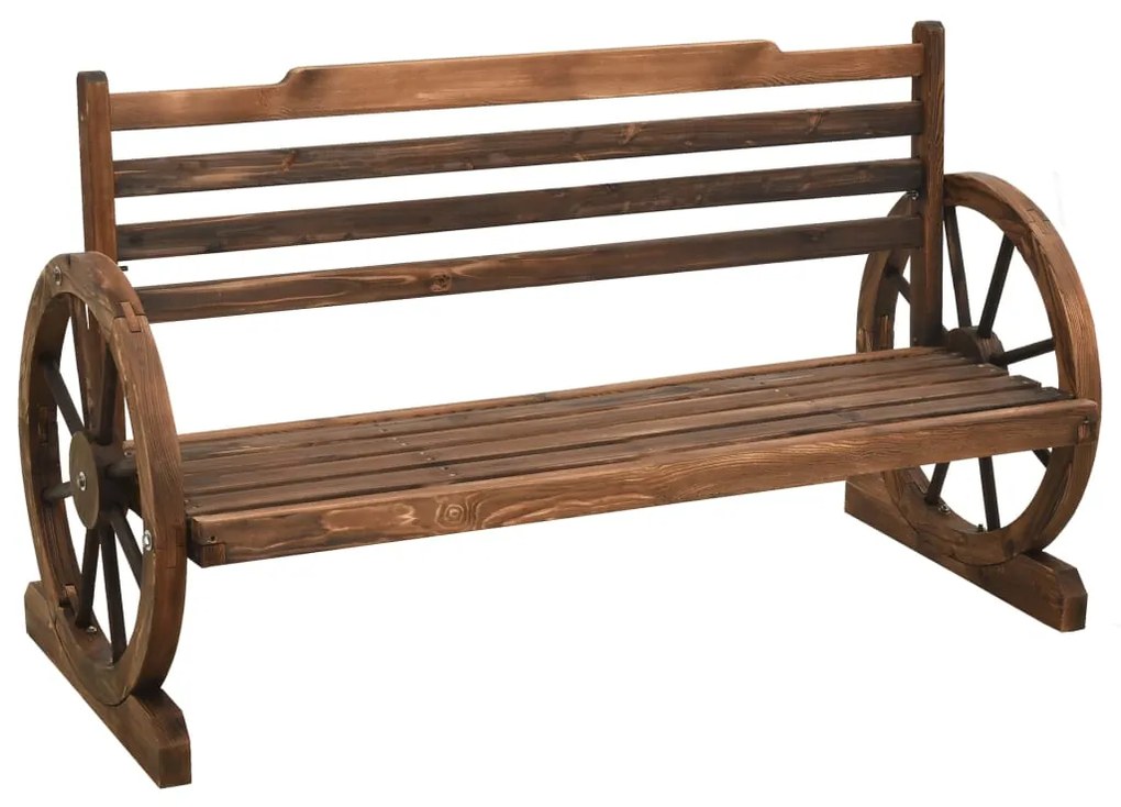 Zahradní lavice 142 cm masivní jedlové dřevo 313891