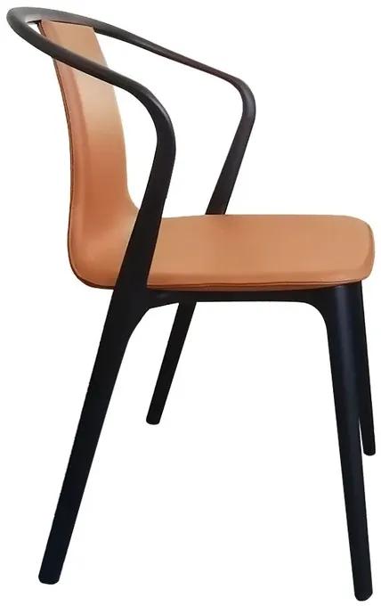 Výprodej Vitra designové židle Belleville Armchair (kůže Premium, koňak)