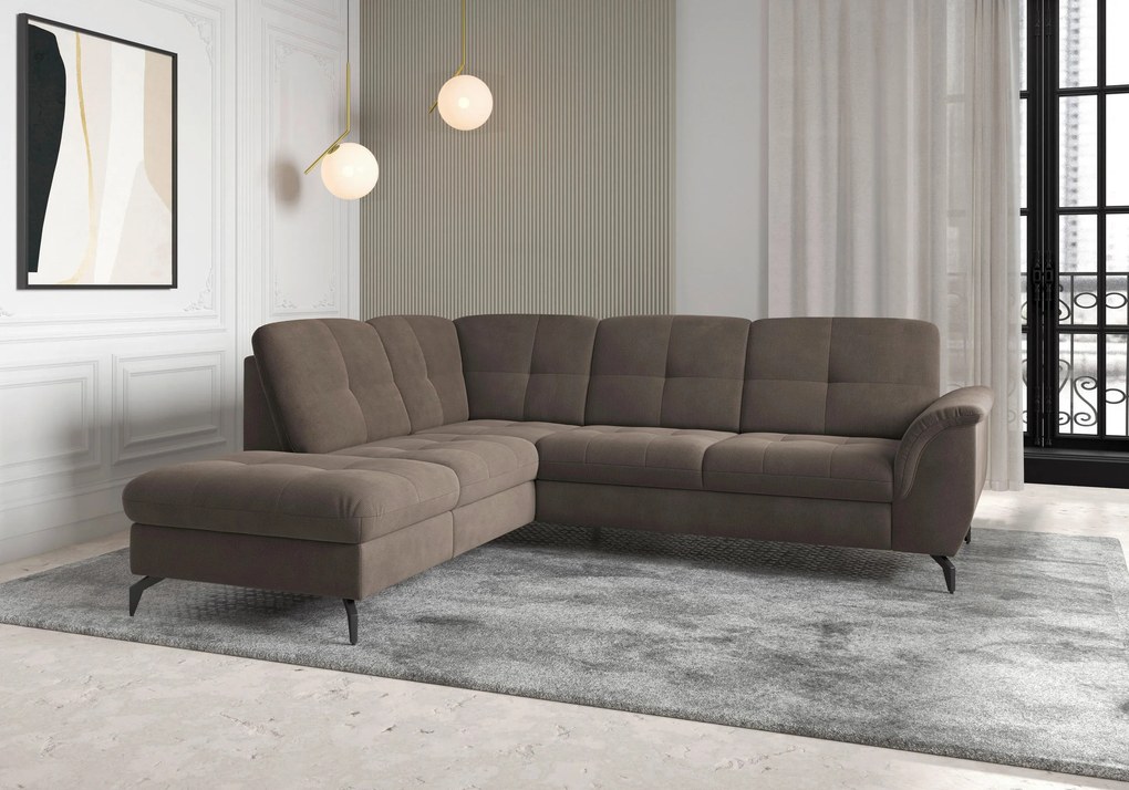 XXXLutz ROHOVÁ SEDAČKA, textil, tmavě hnědá Sit & More - Sedací soupravy - 00014401332H