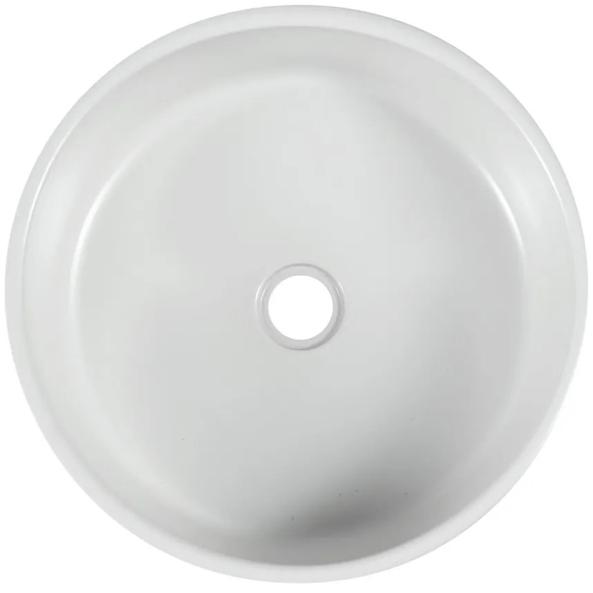 Sapho, PRIORI keramické umyvadlo, průměr 41 cm, 15 cm, barva bílá s modrou malbou, PI027